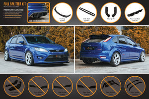 Ford XR5 (2006-2011) Focus Turbo V3 Full Lip Splitter Set – Custom LS ...